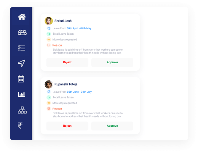 Field Employee Attendance & Leave Management Tracking Software